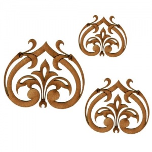 Art Deco & Nouveau Wood Shape - Ornament Style 52